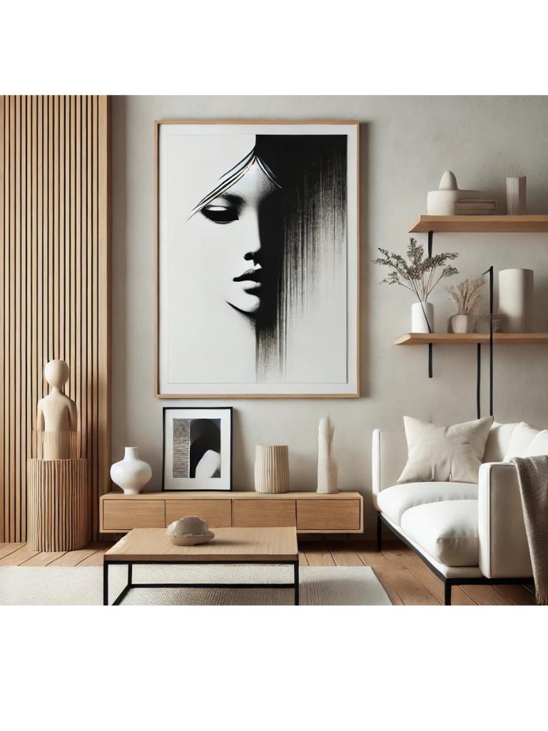 Modern Minimalist Framed Poster Dark & Moody - Etsy