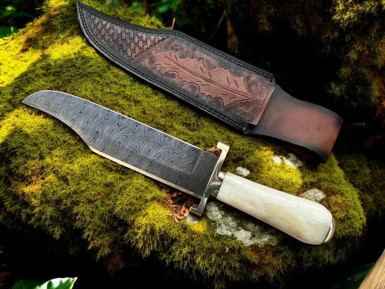 Legendary Western W49 Bowie Knife – Custom Handmade Damascus Steel ...