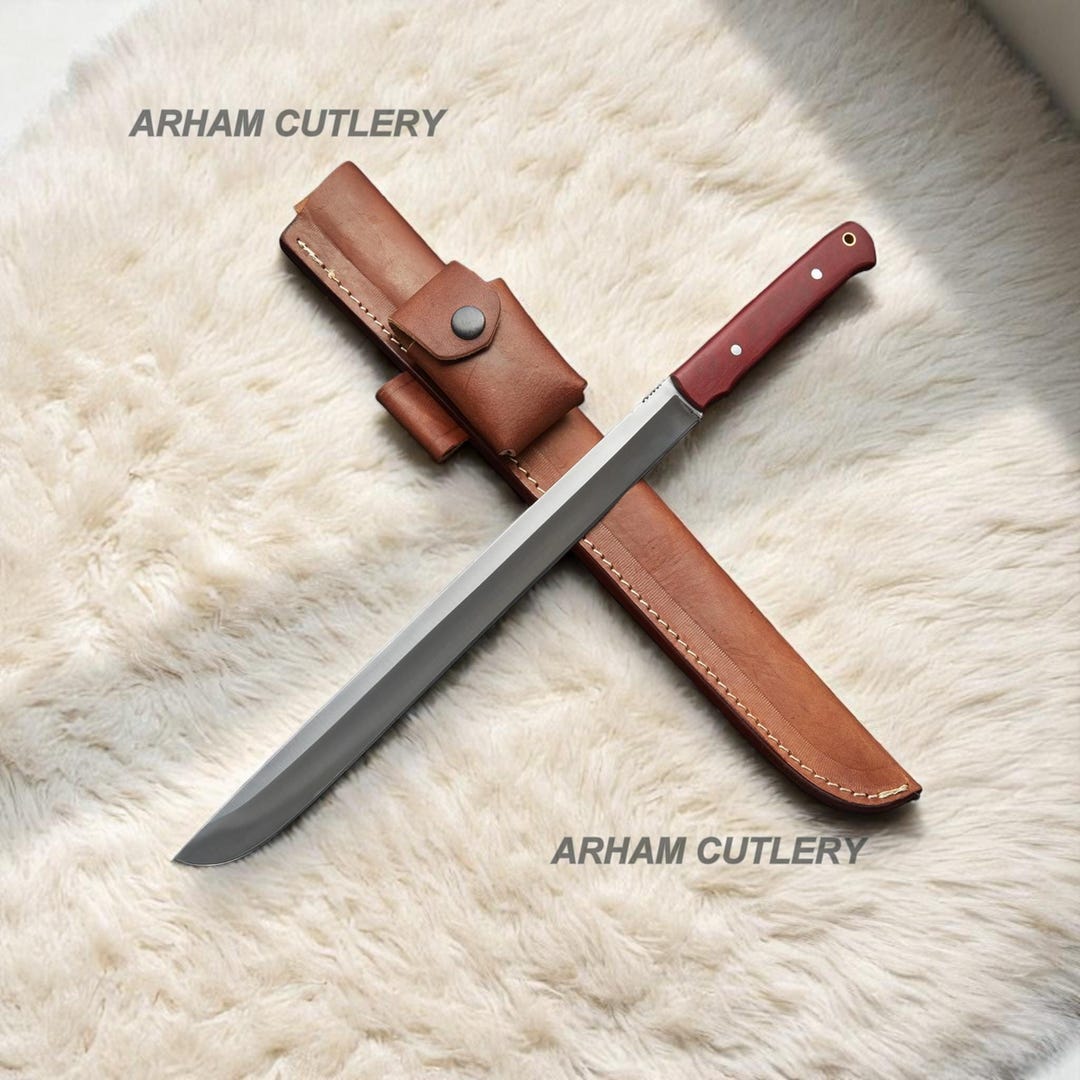 Battle Ready Lightweight Machete Camping Knife Custom Handmade D2 ...