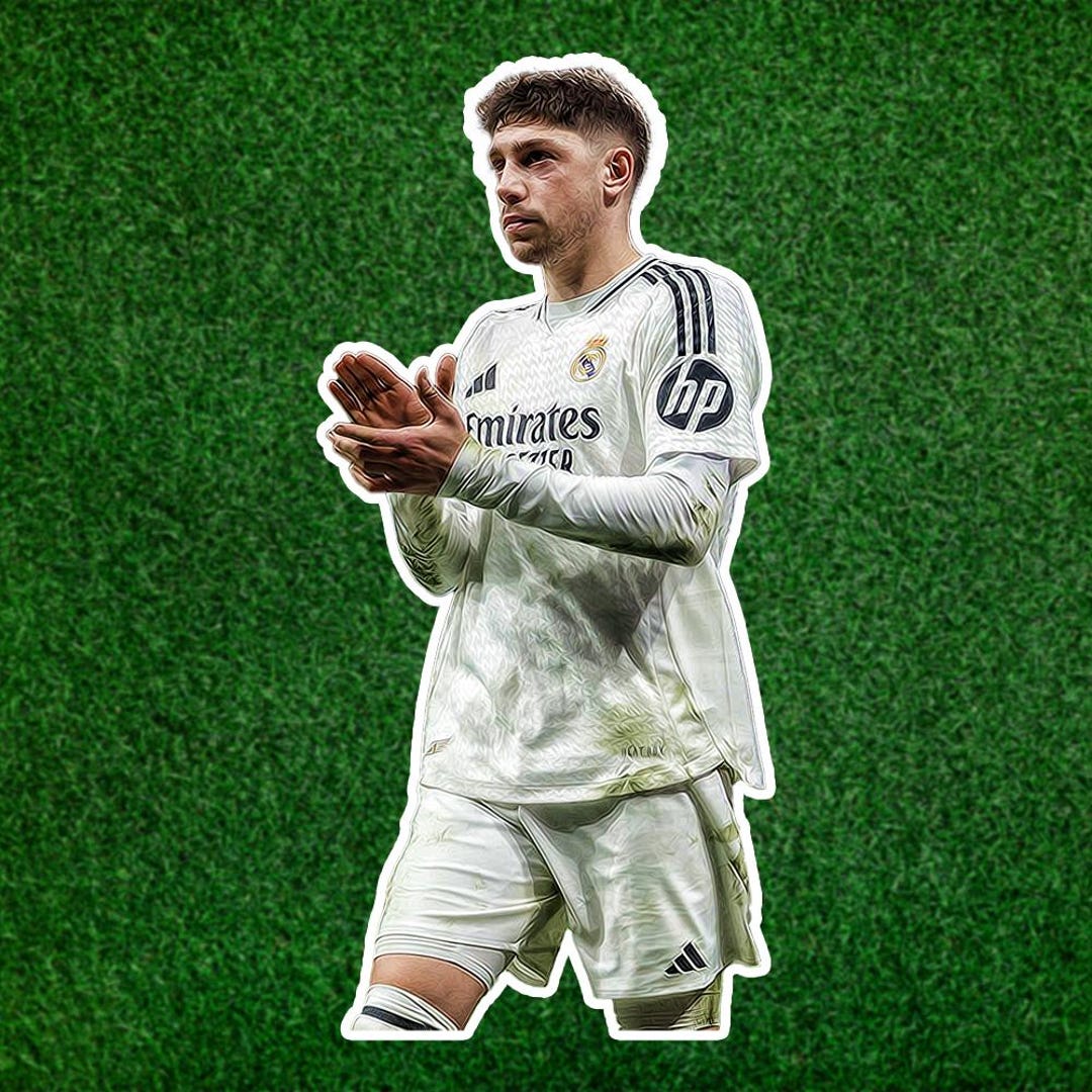 Federico Valverde Stickers | Cartoon Soccer Vinyl Stickers | Real ...