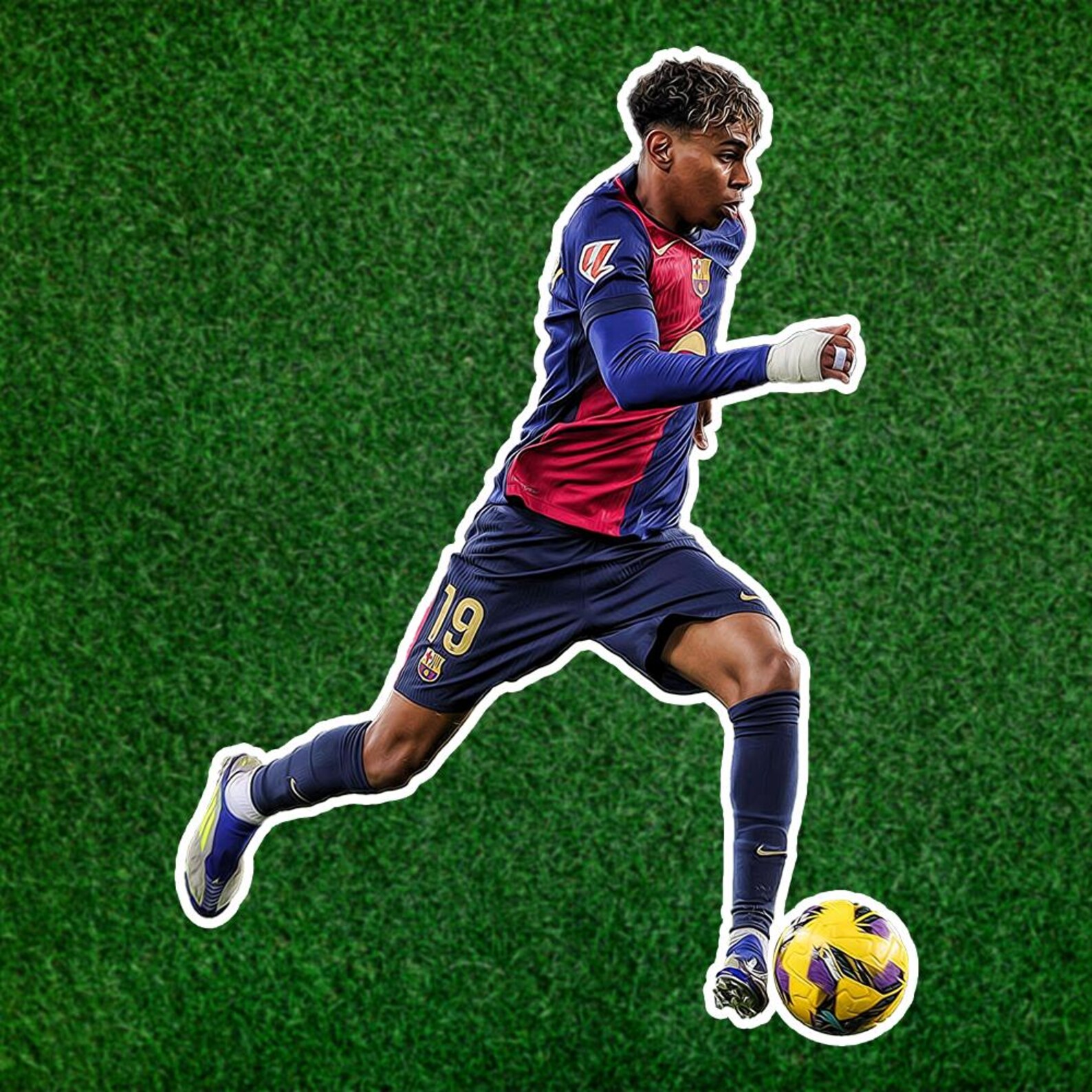 Lamine Yamal Stickers | Cartoon Soccer Vinyl Stickers | FC Barcelona ...