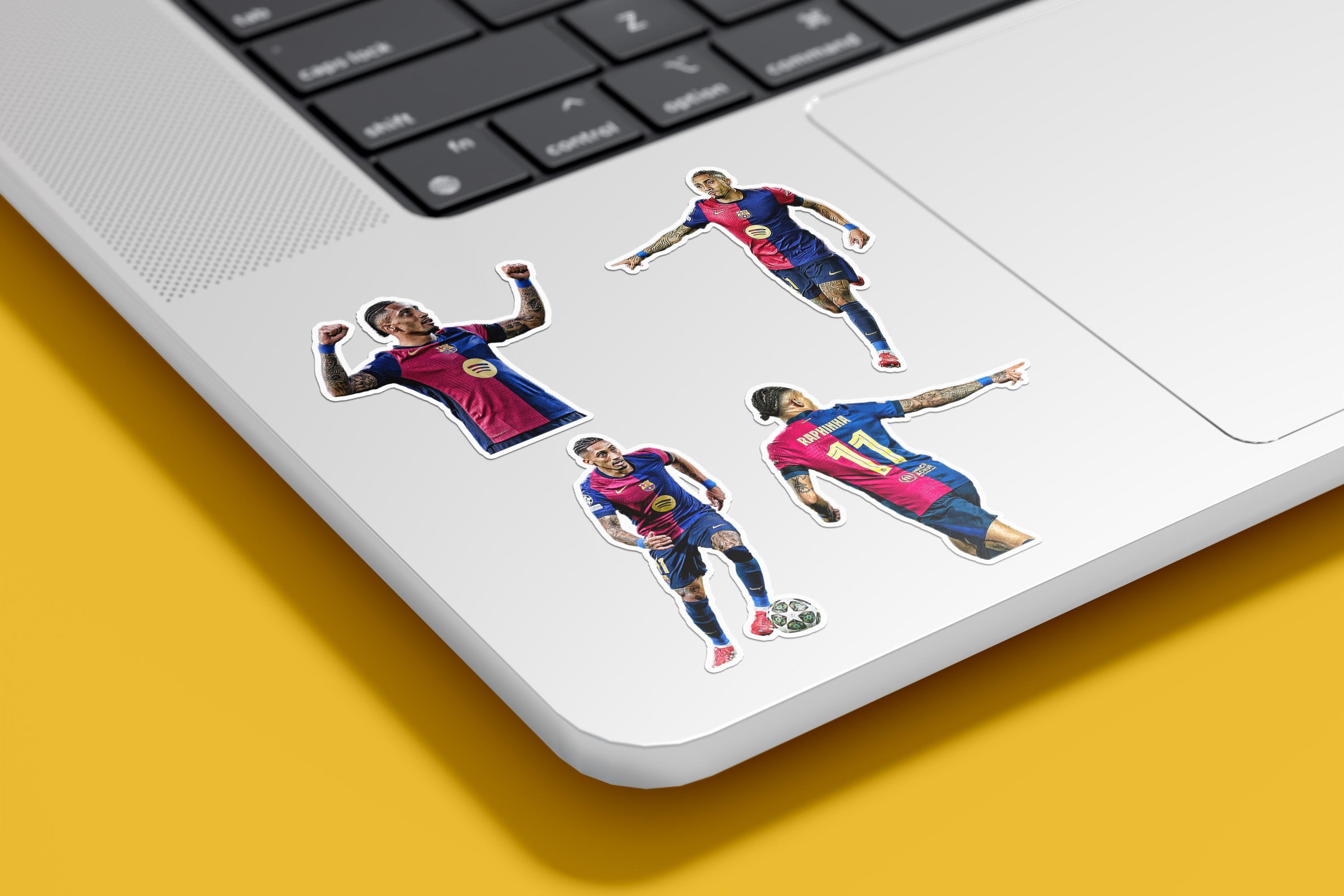 Raphinha Stickers | Cartoon Soccer Vinyl Stickers | FC Barcelona ...