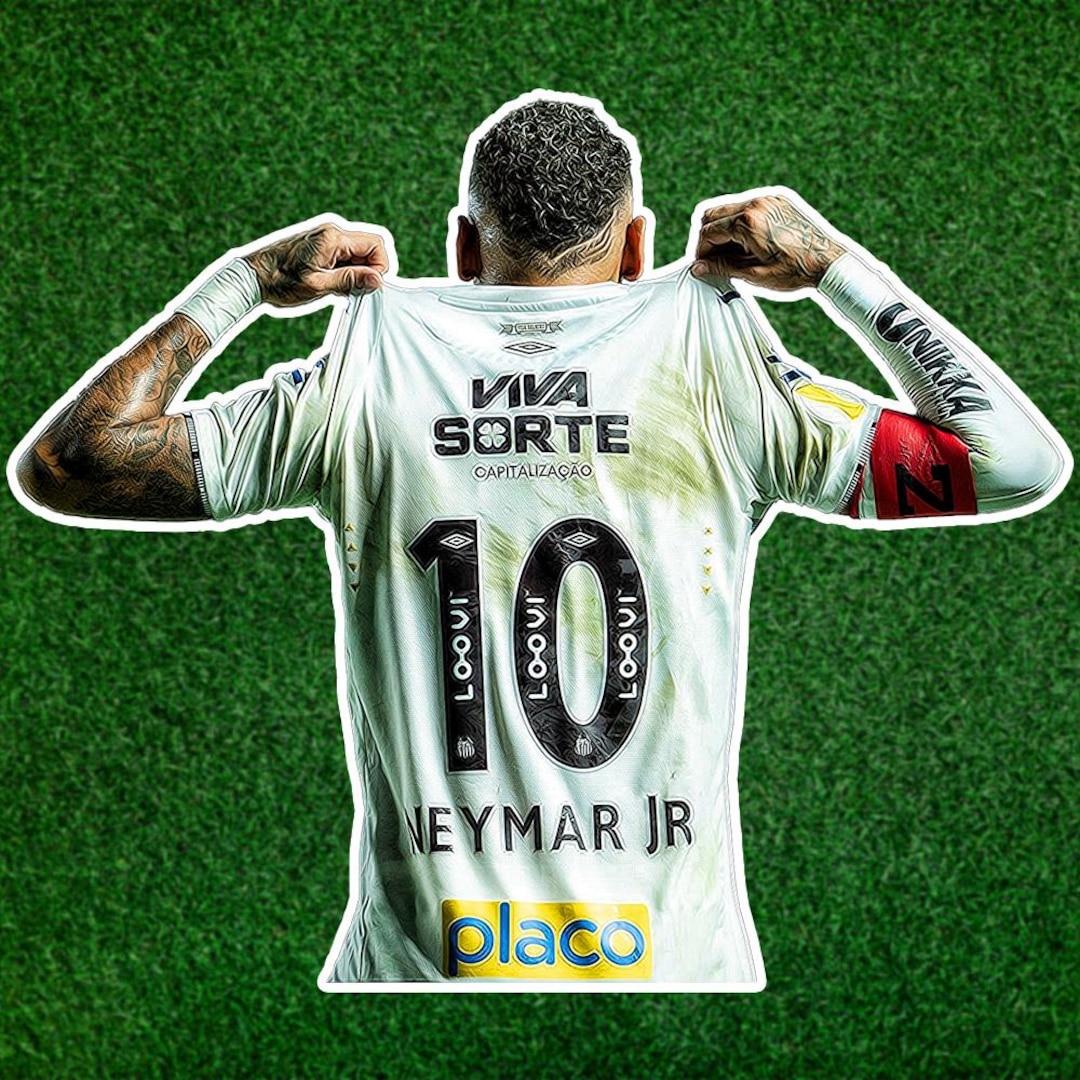 Neymar Jr Stickers | Santos FC Cartoon Vinyl Stickers | Brazil Football ...