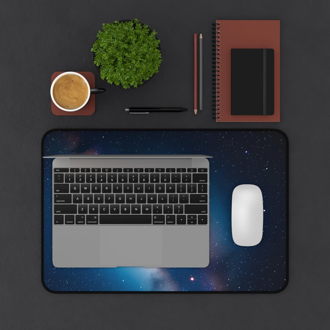 Galactic Desk Mat - Cosmic Office Decor, Space-themed Mouse Pad, Home ...