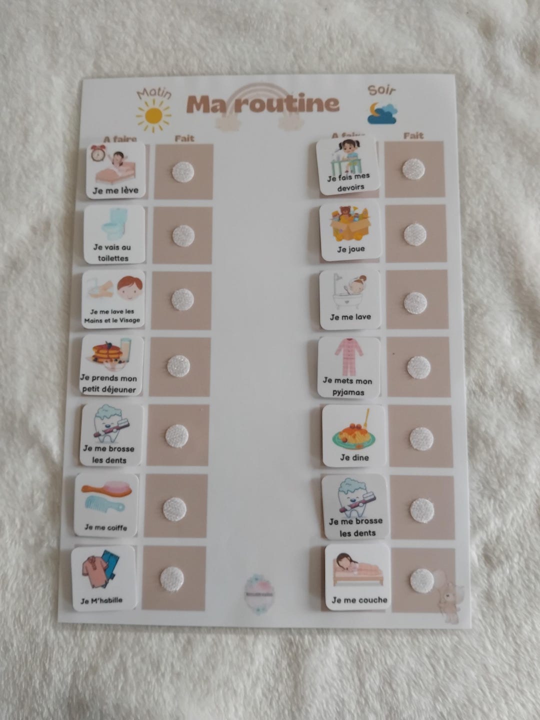 Routine Table, Children's Routine - Etsy