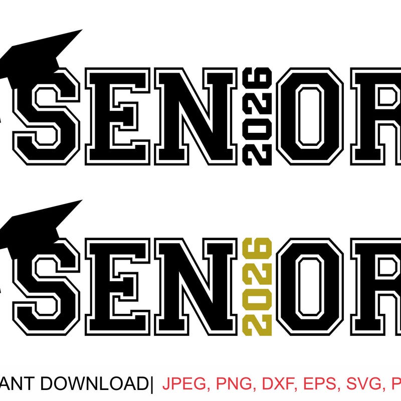 Senior 2026 Clip Art - Etsy