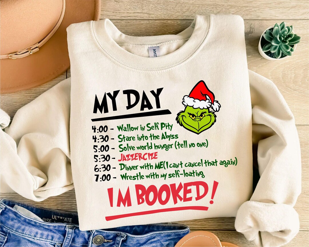Grinch Schedule SVG: grappige kerst svg, Grinchmas Svg, vakantie Svg ...