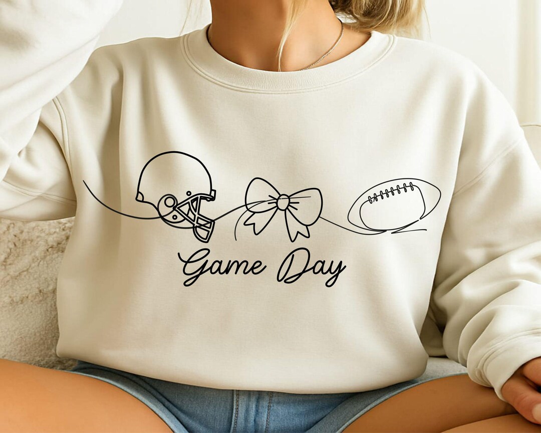 Football Gameday SVG, Coquette Bow, Helmet Line Art (cut File) - Etsy