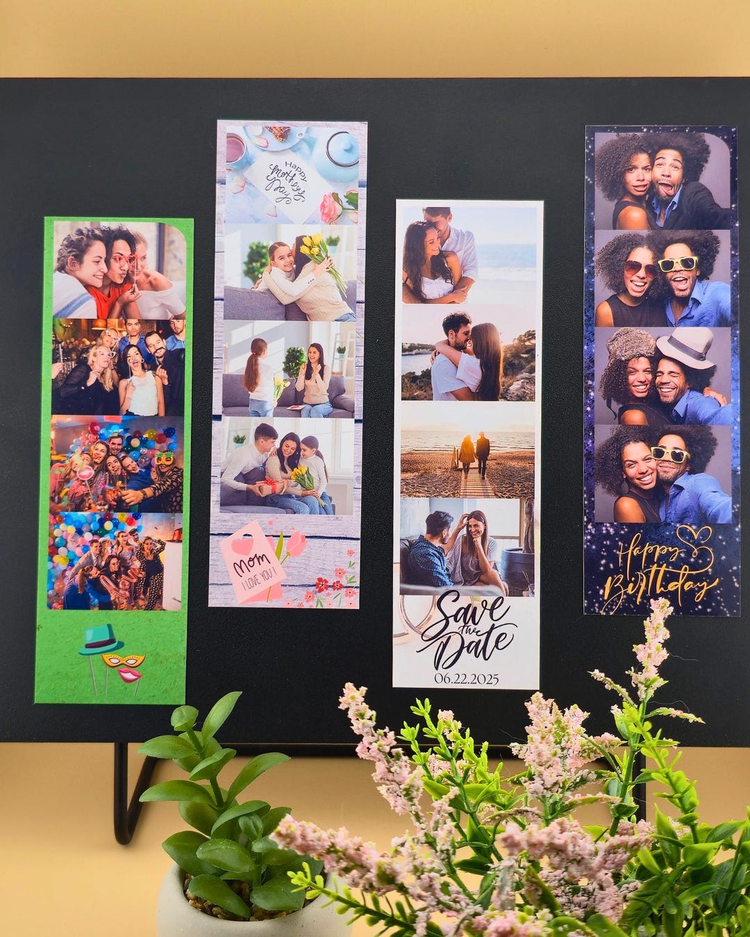 Custom Photo Booth Magnet | Personalized Four Picture Fridge Magnet ...