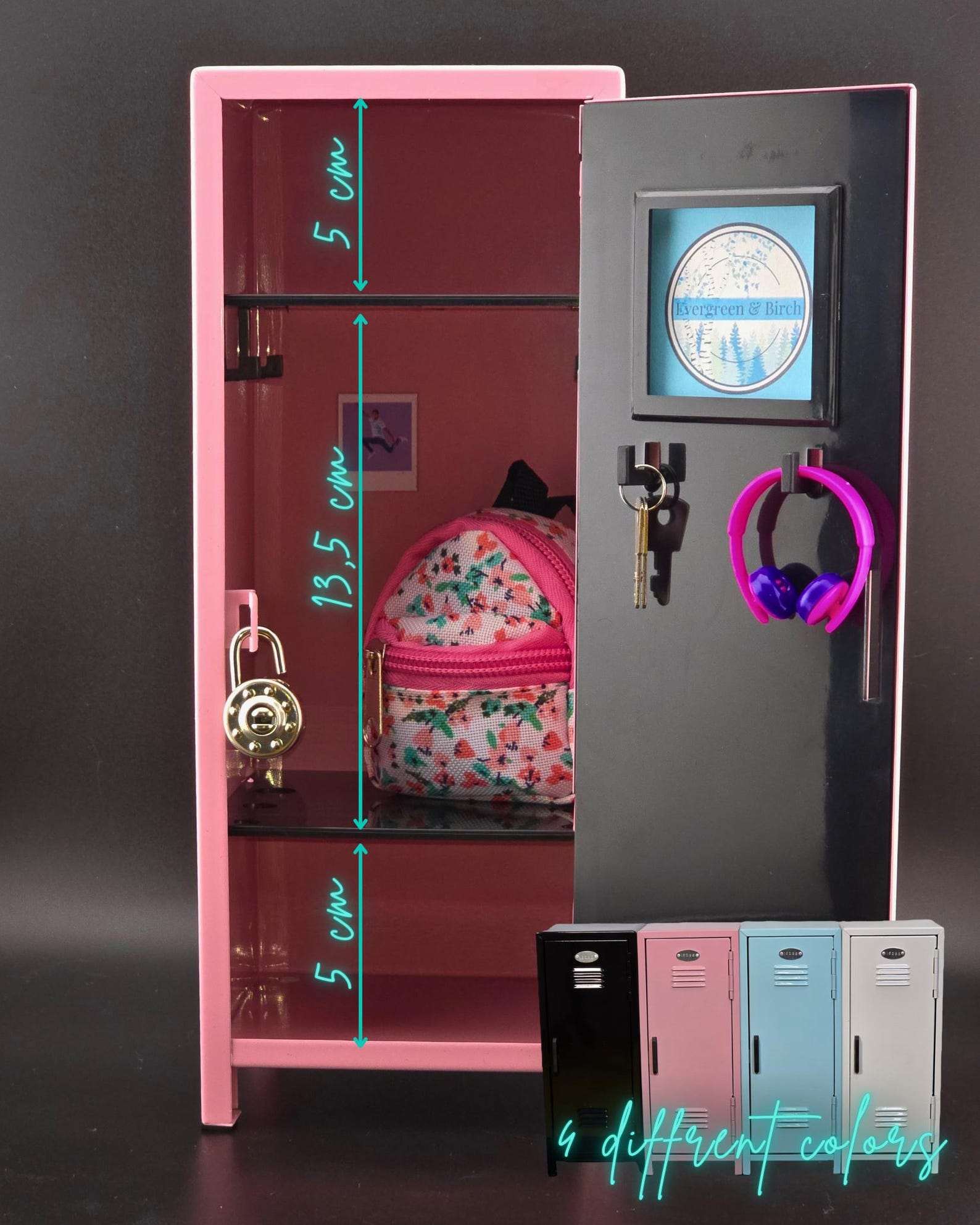 Mini Retro Metal Locker: Functional Desktop Storage With Custom Magnets ...