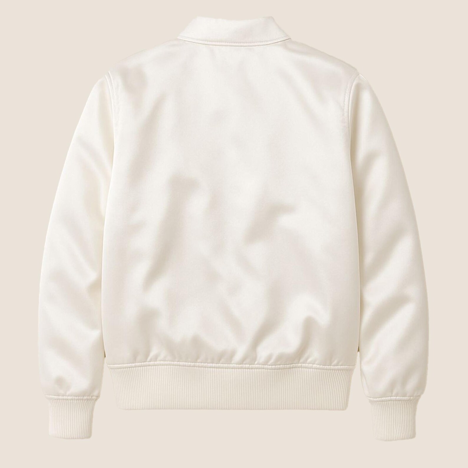 White Satin Varsity Jacket - Custom Letterman Bomber Jacket Embroidered ...