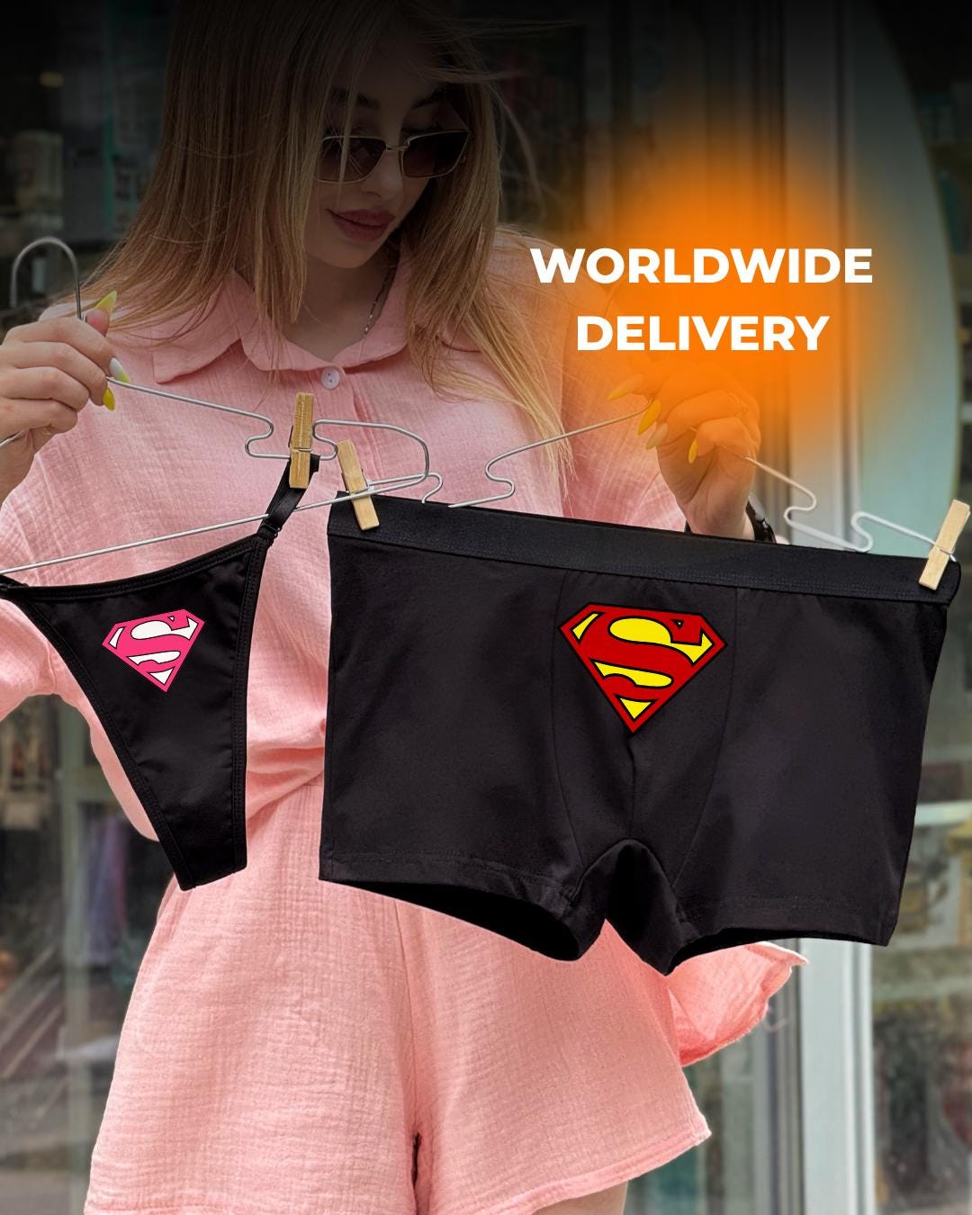 Funny Couple Underwear, Superman and Superwoman Best Gift for Him and ...