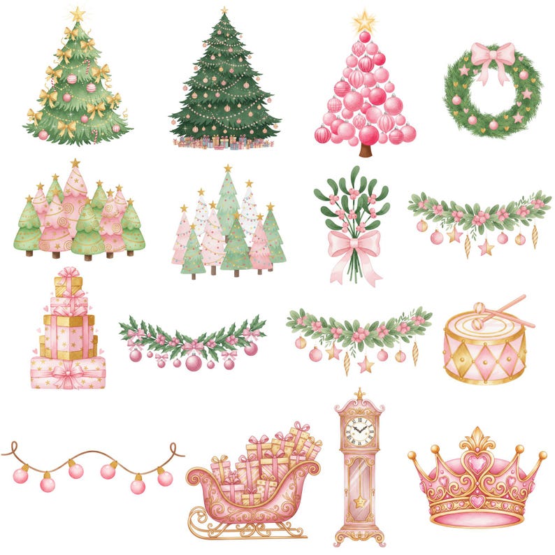 Pink Nutcracker Clipart, Watercolor Pink Christmas, Nutcracker ...