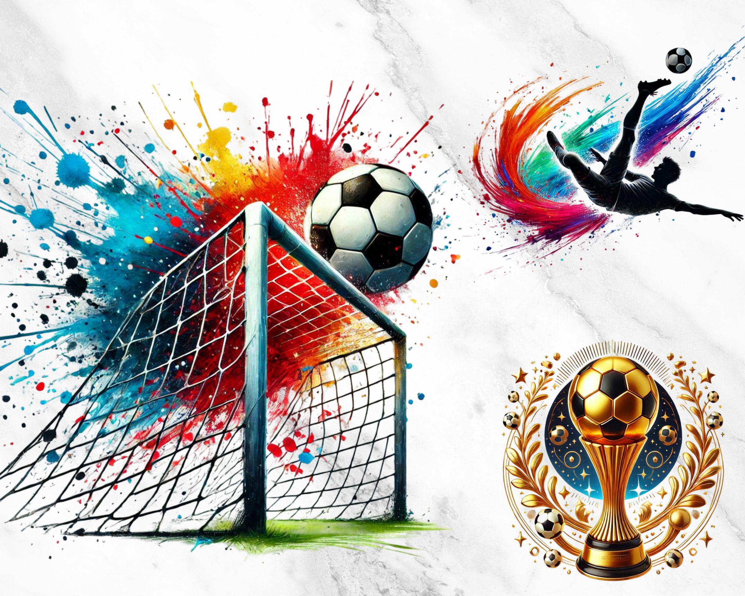 Watercolor Football Clipart Soccer Clipart Ball Uniform Fans Sports ...