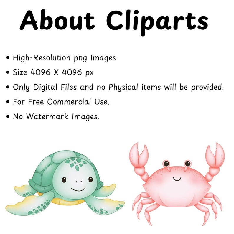 Cute Undersea Clipart, Watercolor Ocean Animals PNG, Whale, Octopus ...