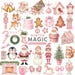 Pink Christmas Clipart, Watercolor Cute Christmas PNG, Santa, Reindeer ...