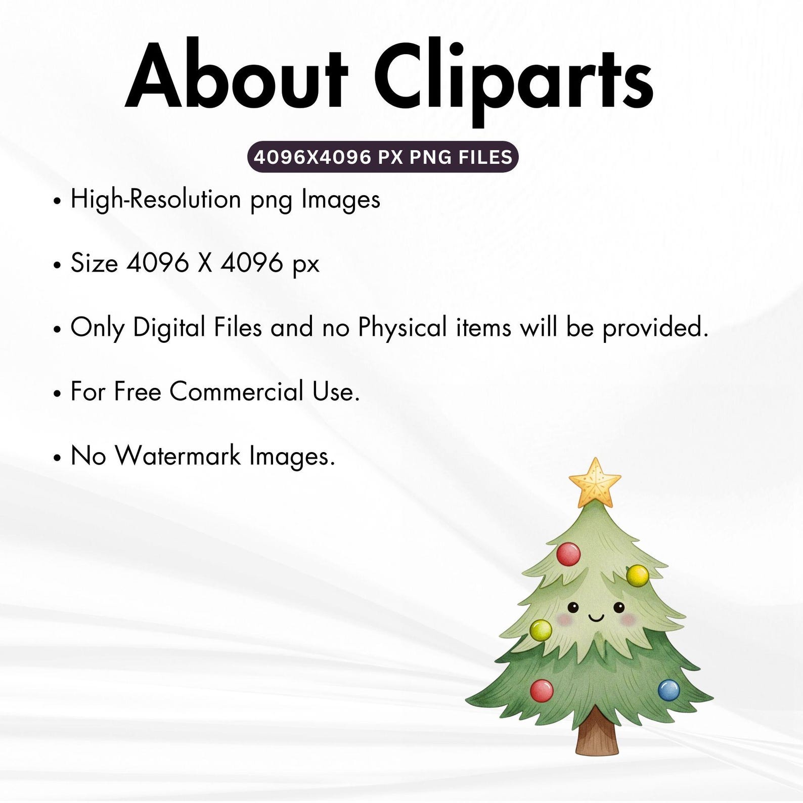 Cute Christmas Clipart, Kawaii Christmas PNG, Watercolor Santa ...