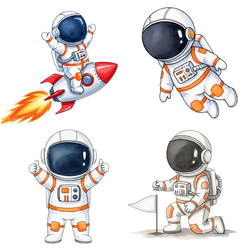 Outer Space Clipart, Space Clipart, Rocket Ship Clipart, Galaxy Planets ...