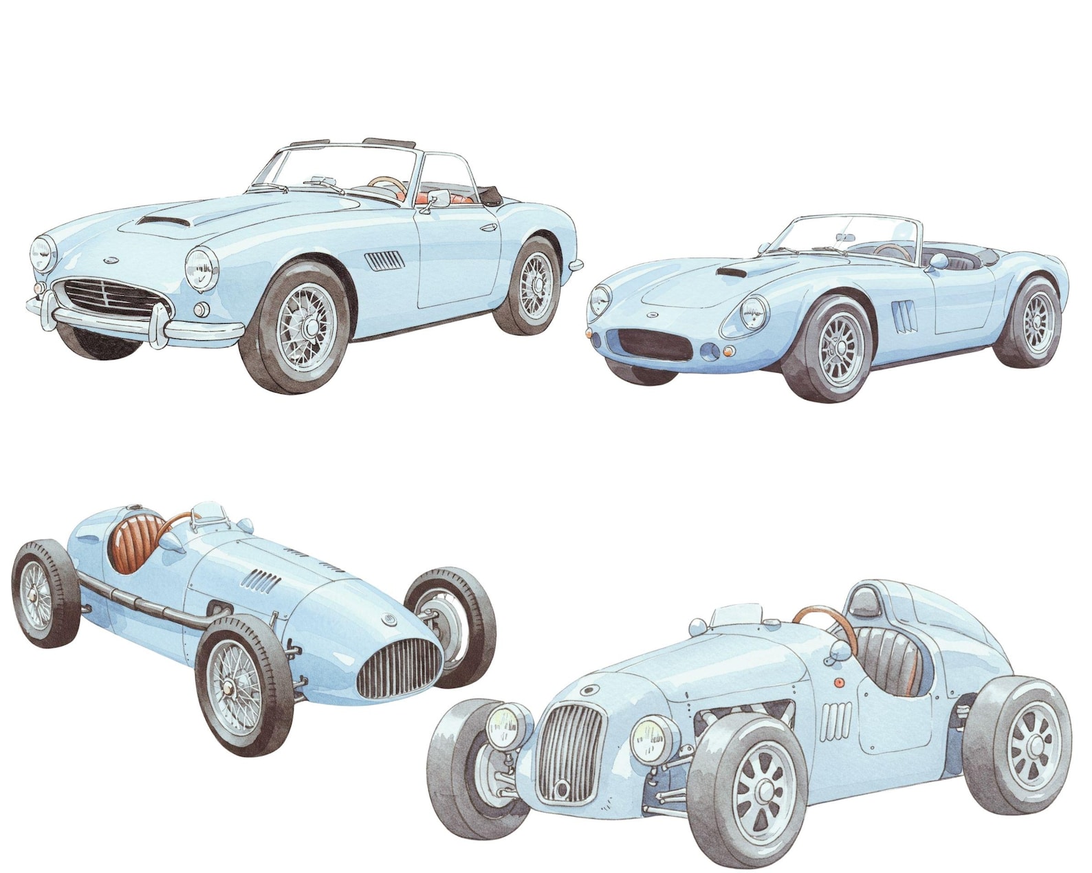 Baby Racer Clipart, Race Car Clipart, Blue Little Racer, Baby Shower ...