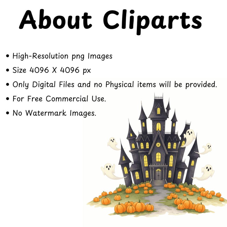 Cute Halloween Clipart, Kids Ghost PNG, Watercolor Pumpkin Art, Little ...