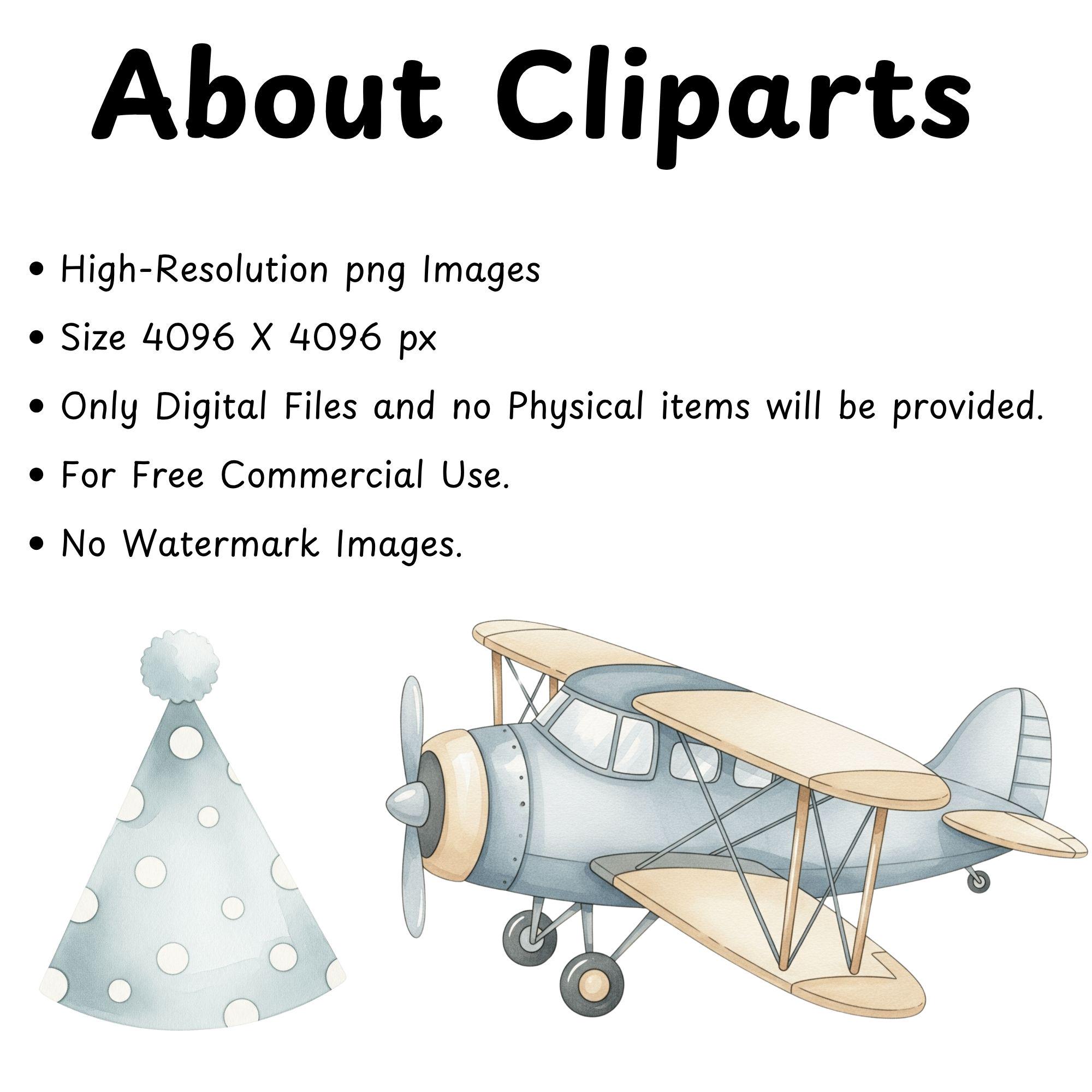 Watercolor Air Transport Clipart, Hot Air Balloon, Cute Airplane PNG ...