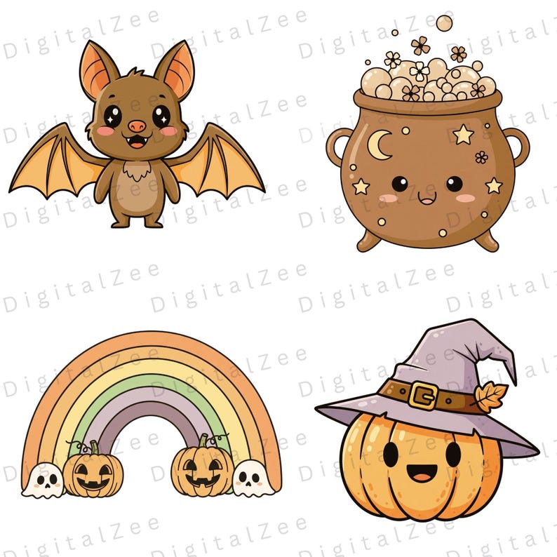 Groovy Halloween Clipart, Retro Halloween Png, Hippie Ghost Png, Pastel ...
