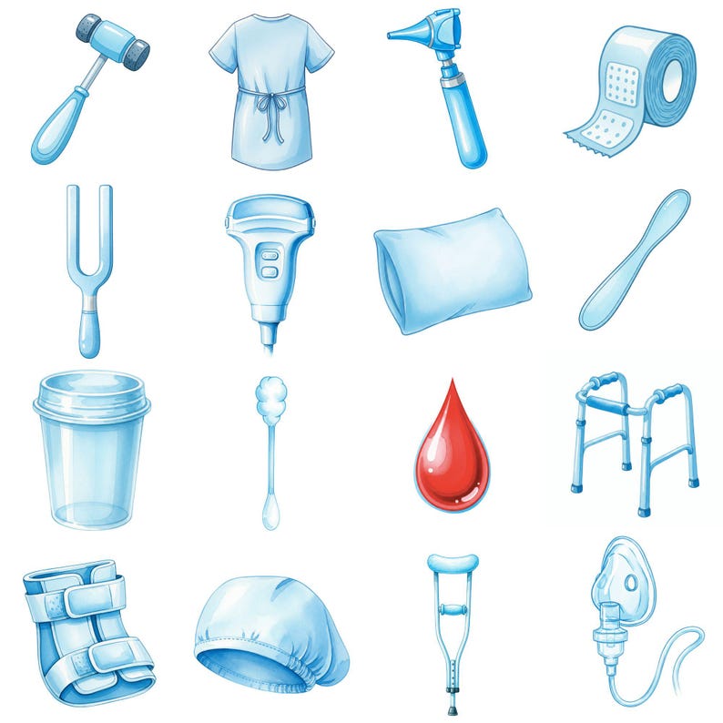 Watercolor Medical Clipart, Doctor Nurse Hospital Illustrations ...