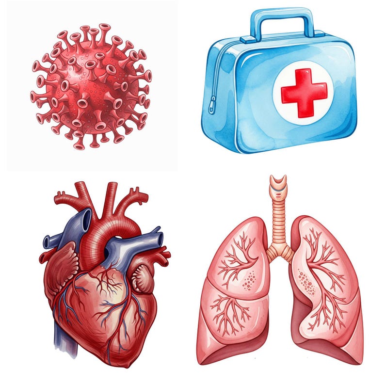 Watercolor Medical Clipart, Doctor Nurse Hospital Illustrations ...