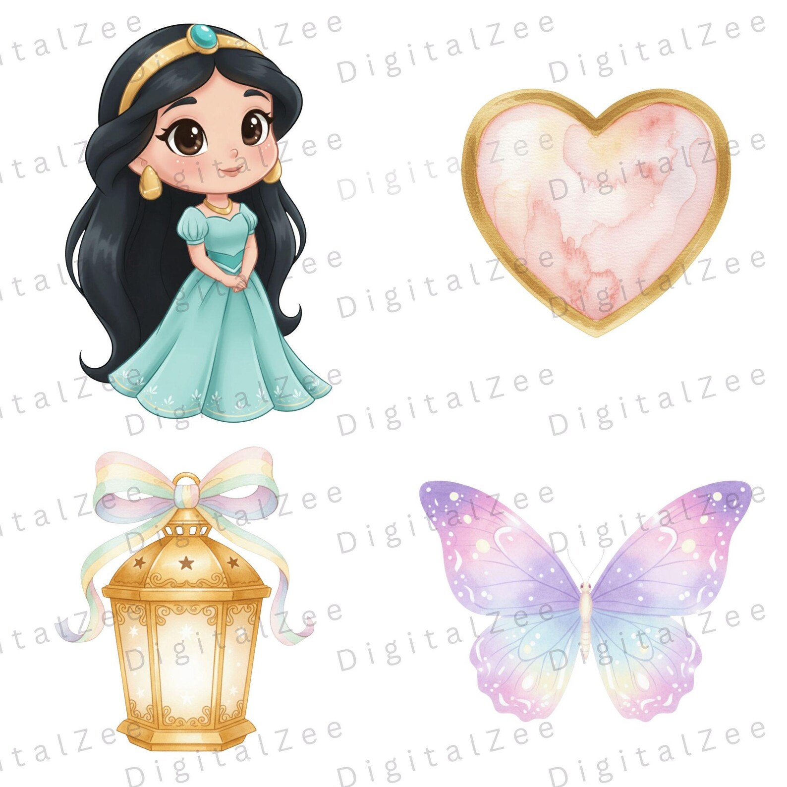 Watercolor Princess Clipart, Cute Princess, Little Princess PNG ...