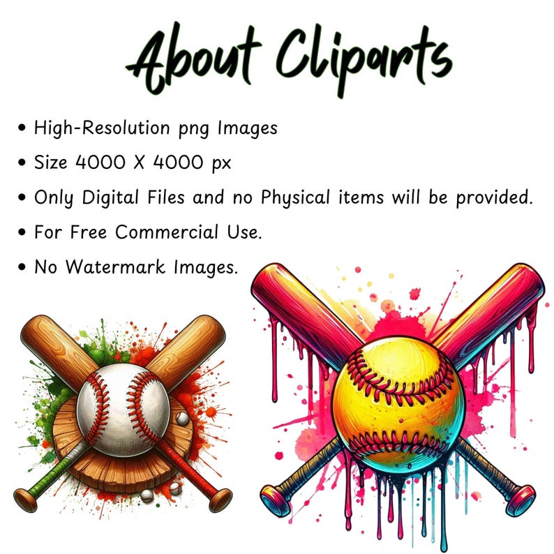 Watercolor Softball Clipart, Ice Cream Drip Softball, Sport Ball ...