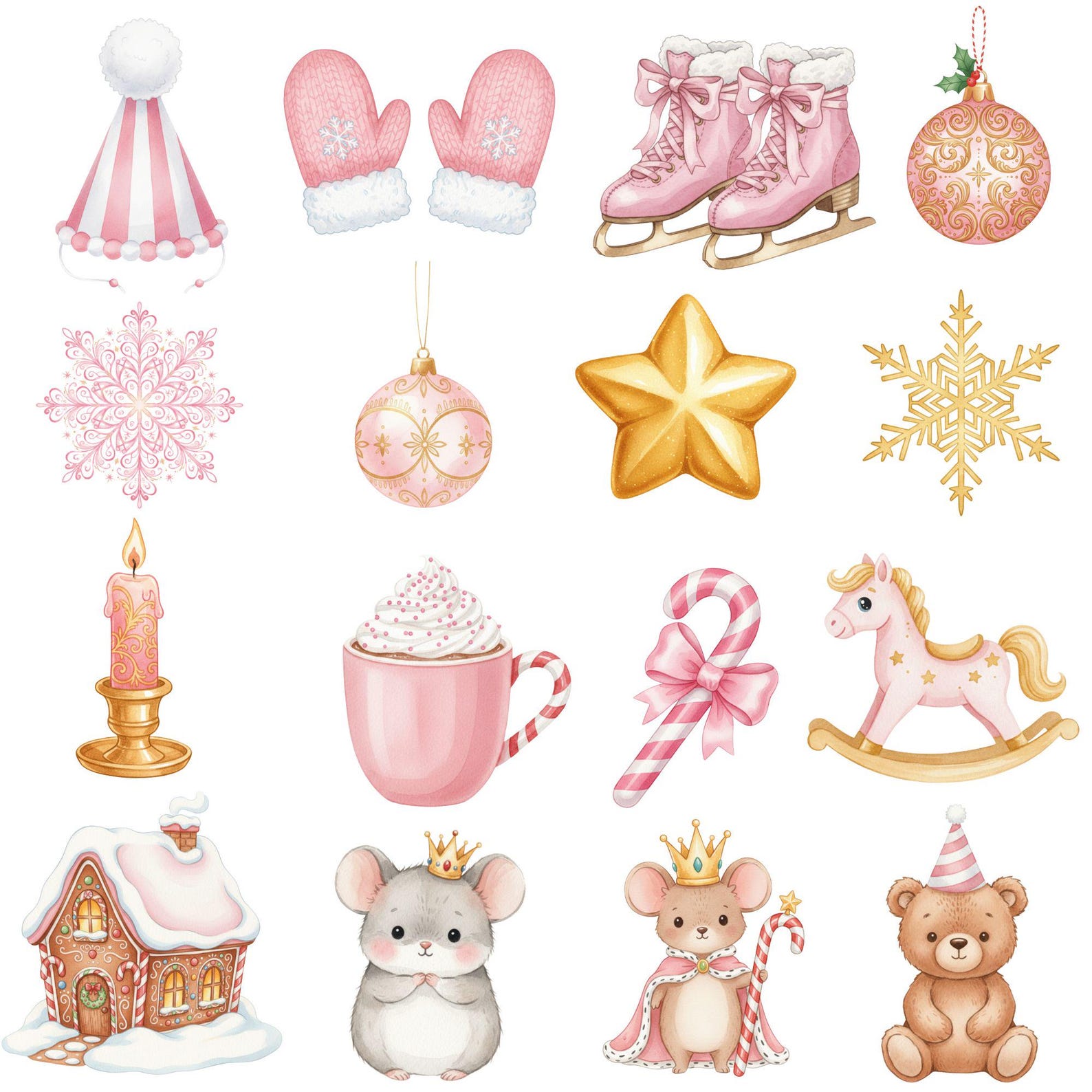 Pink Nutcracker Clipart, Watercolor Pink Christmas, Nutcracker ...