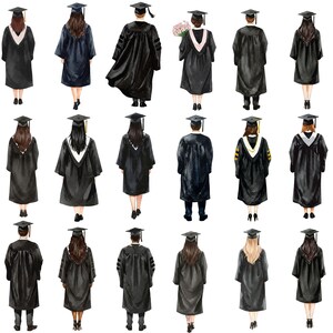 Watercolor Graduation PNG Graduation Cap Clipart Female Graduates Cap ...