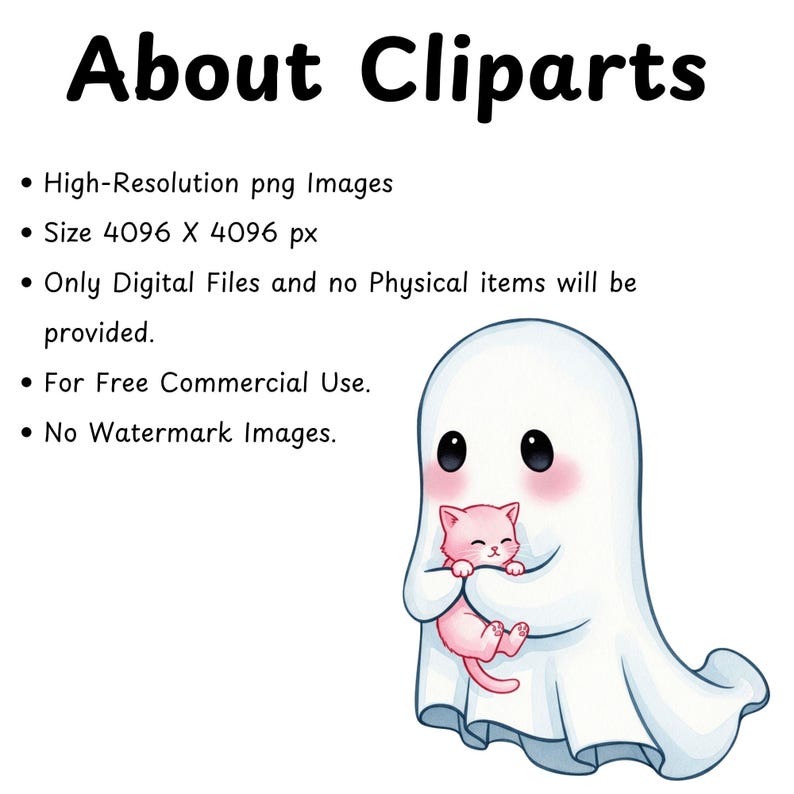 Pink Halloween Clipart, Cute Ghost PNG, Pastel Pumpkin Art, Kawaii ...
