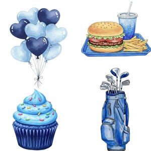 Father’s Day Clipart Blue Watercolor Dad PNG Best Dad Ever Gentleman ...