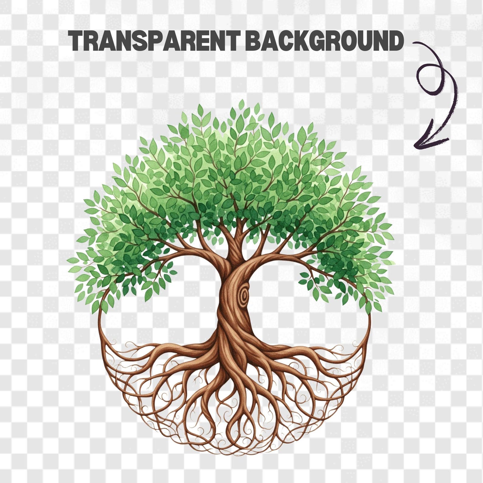Tree of Life With Roots Clipart, Watercolor Tree Bundle, Celtic Knot ...