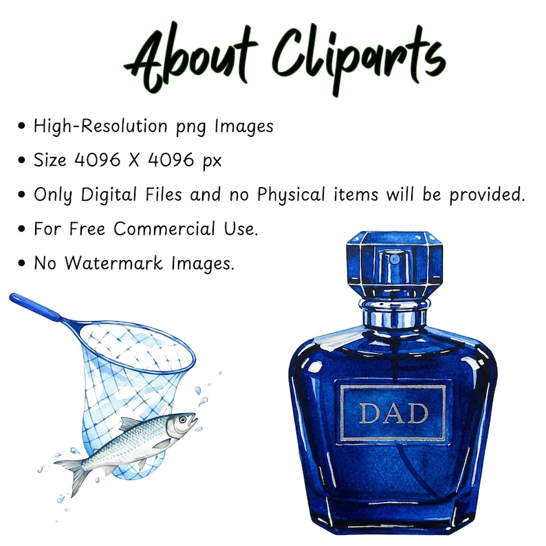 Father’s Day Clipart Blue Watercolor Dad PNG Best Dad Ever Gentleman ...