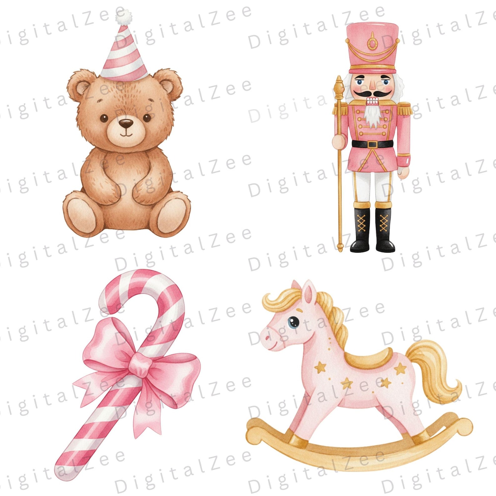 Pink Nutcracker Clipart, Watercolor Pink Christmas, Nutcracker ...