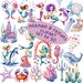 50 Png Watercolor Mermaid Clipart Bundle | Cute Mermaids and Ocean ...