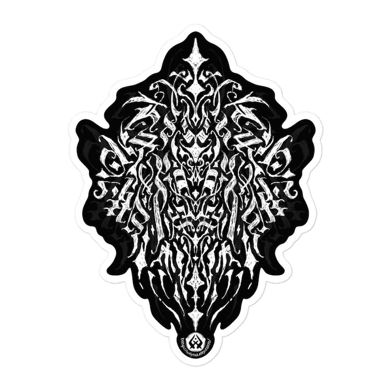 Calligraphy Sigil Sticker | Graffiti Occult Art | Hand-drawn Scripture ...