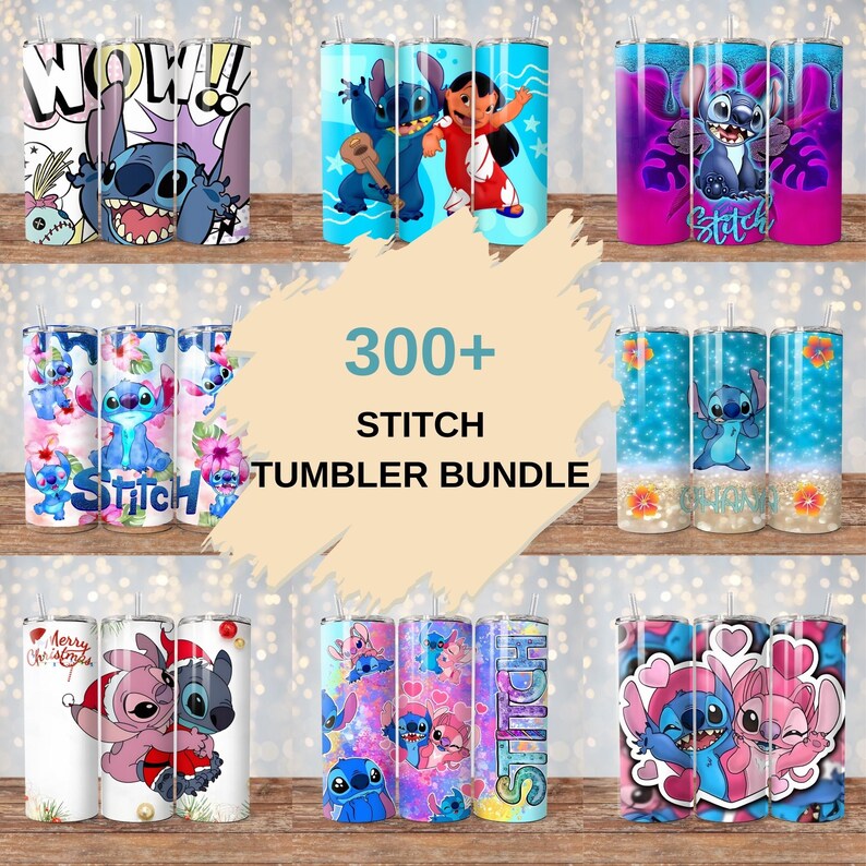 300+ Stitch Tumbler Wrap Bundle, Lilo & Stitch Sublimation Designs ...
