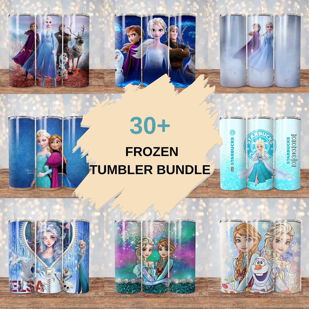 Frozen Tumbler Wrap Bundle, Digital Elsa 20 Oz Skinny Tumblers Designs Template, Instant ...