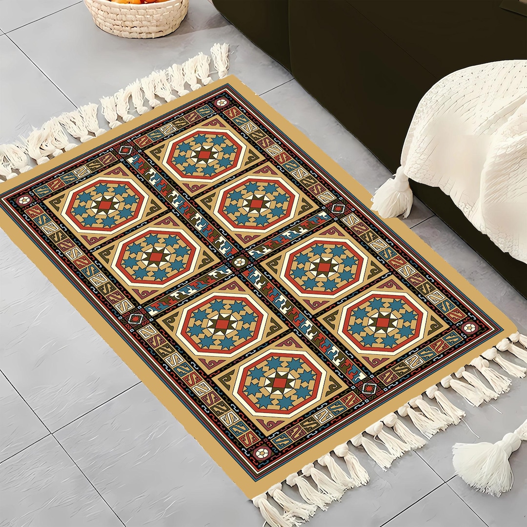 Medieval Rug Historical Design Vintage Rectangle Rug Accent Floor ...