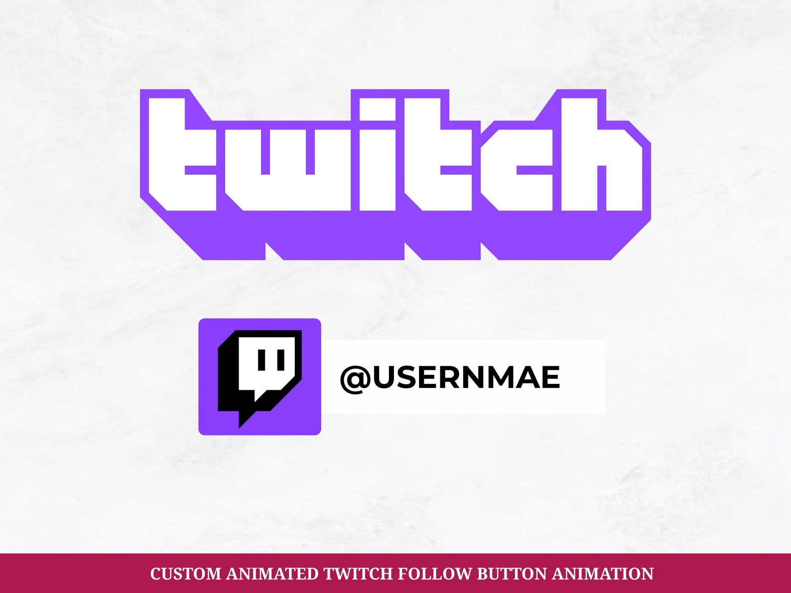 Custom Twitch Follow Button Animation, Youtube Video Intro Social Media ...