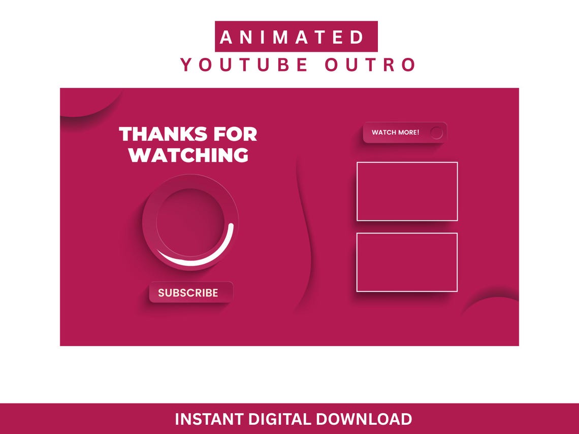 Animated Youtube Endscreen | Youtube Outro | Animated Outro | Ending ...