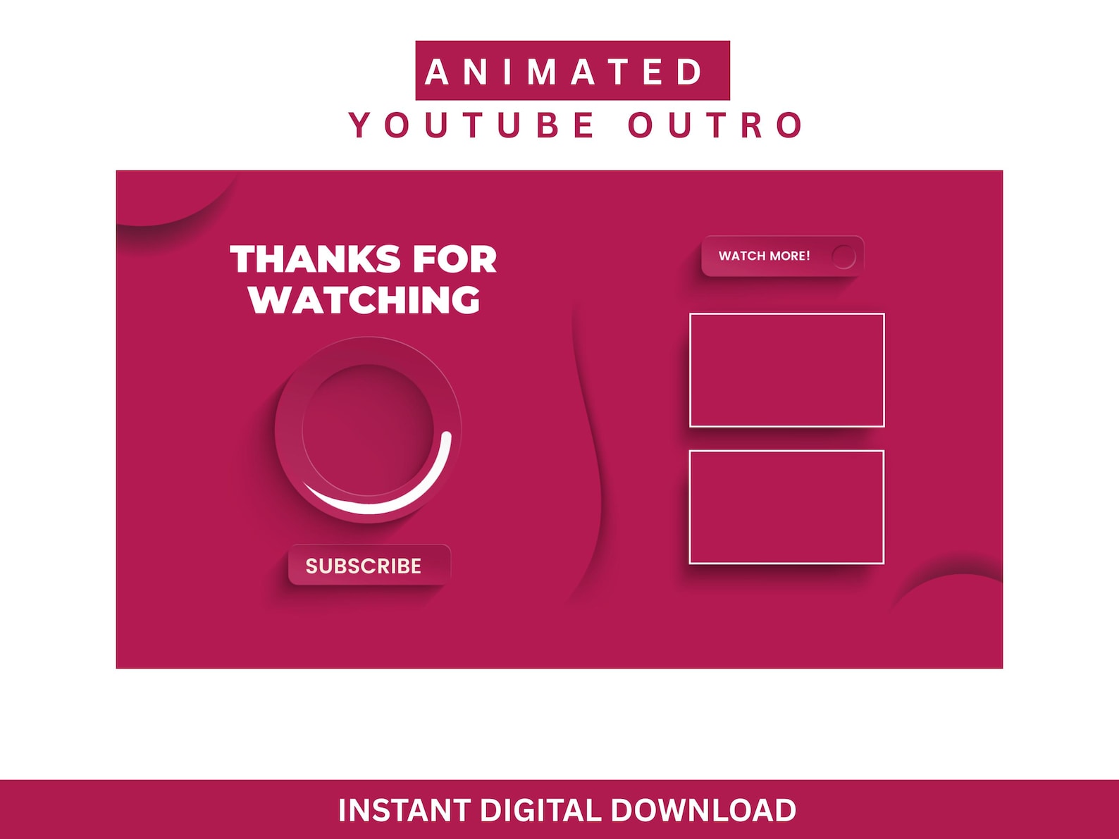 Animated Youtube Endscreen | Youtube Outro | Animated Outro | Ending ...