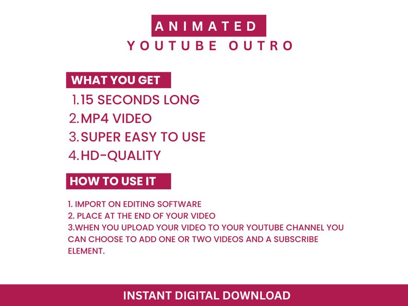 Animated Youtube Endscreen | Youtube Outro | Animated Outro | Ending ...