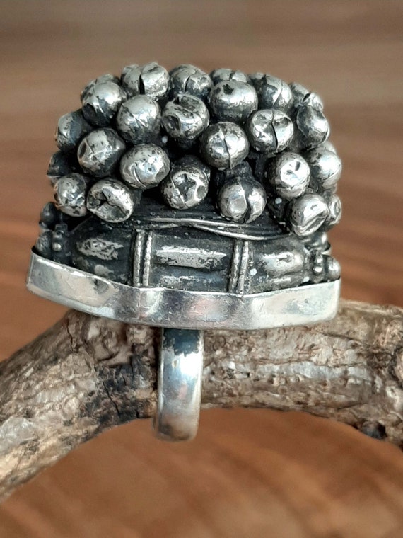 Vintage India Sterling Silver Little Balls Finger Ring US Size | Etsy