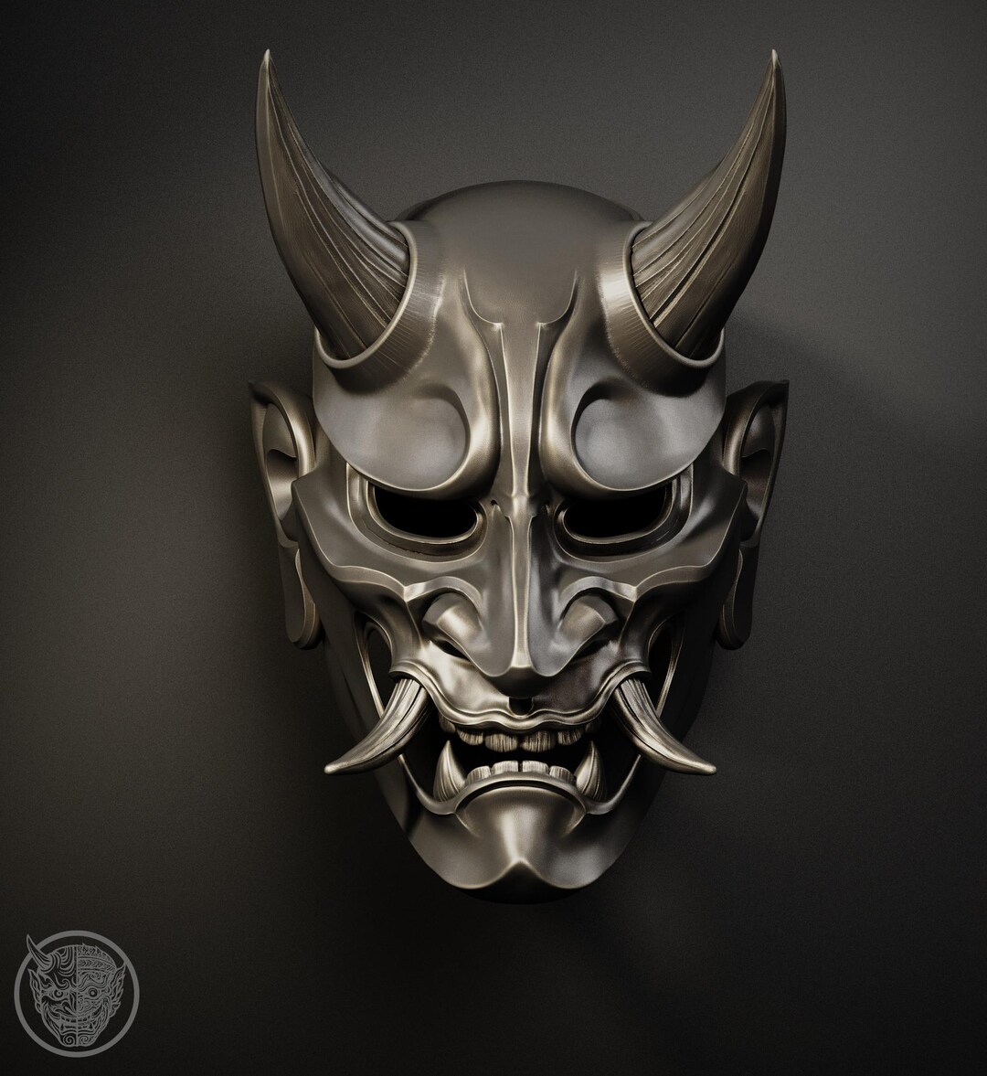 Samurai Demon Mask, Stl, Full Face 3D Printable Mask, High-detail ...