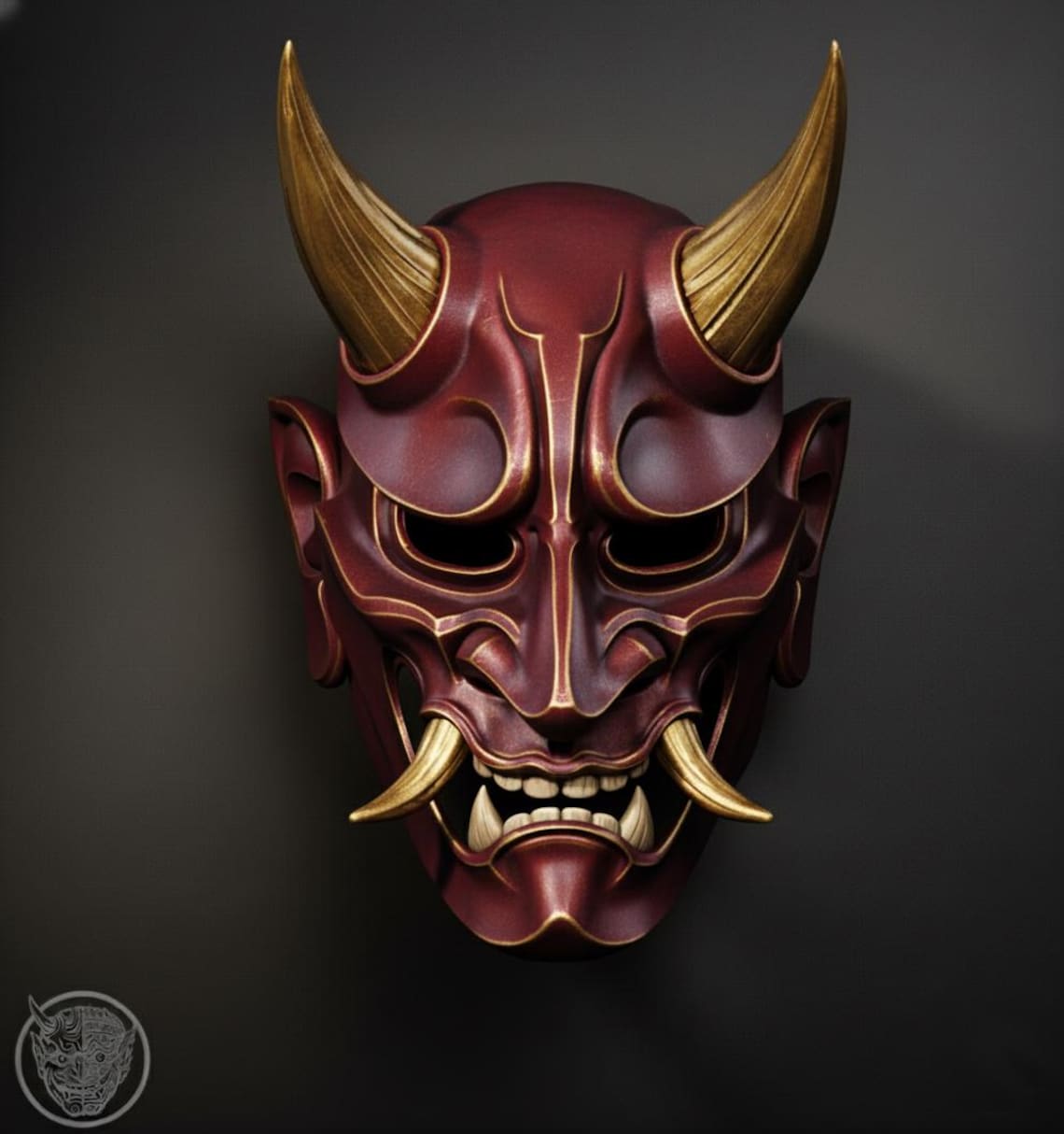 Samurai Demon Mask, Stl, Full Face 3D Printable Mask, High-detail ...