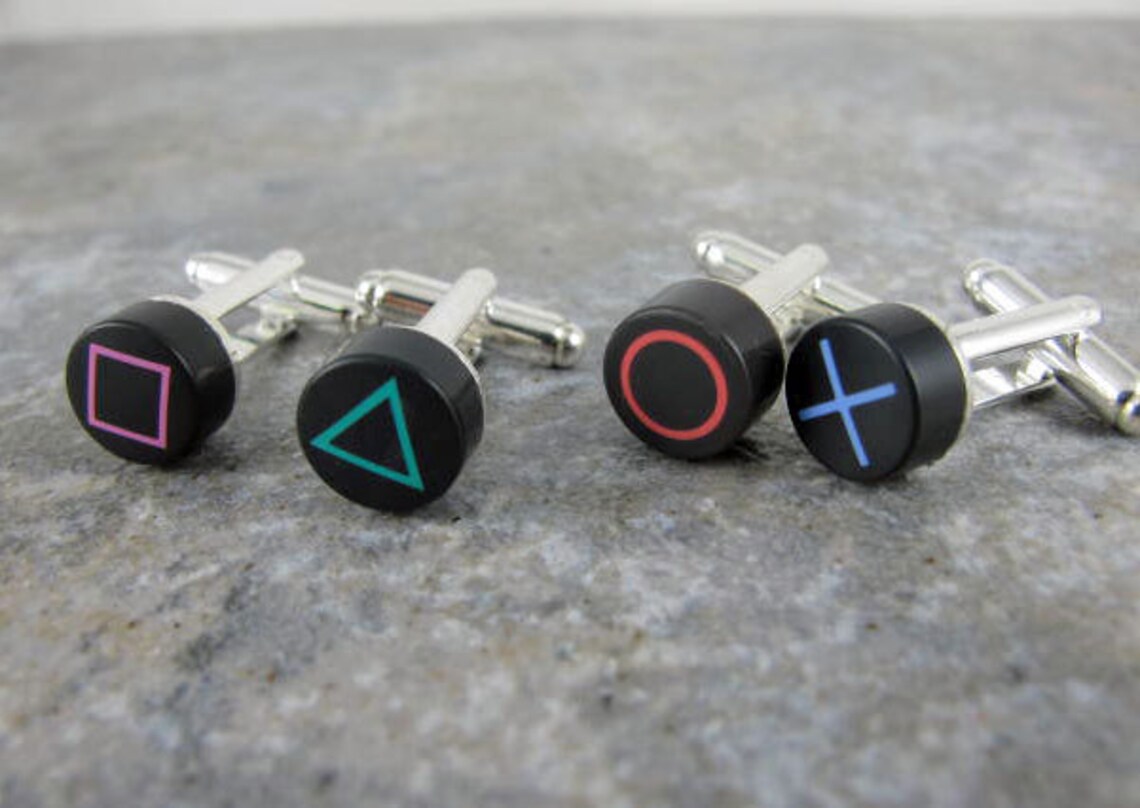 Play Station Triangle Square Controller Button Cuff Links - Etsy